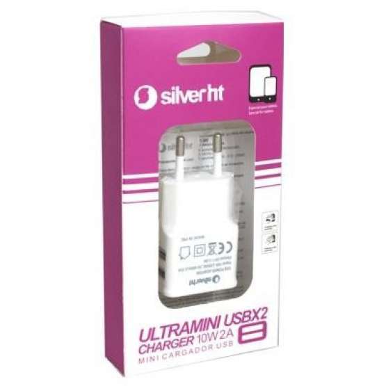 Cargador Silver USB 2 MINI|cargador para ipad tablet blanco ...