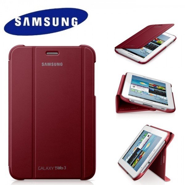 Funda Book Cover Samsung para Galaxy Tab 3 7.0 roja | funda tipo libro ...